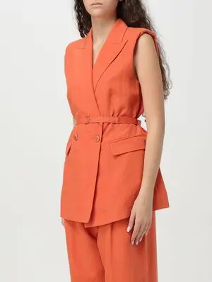 Liu Jo Double Breasted Waistcoat - Brick Red