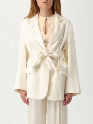 SEMICOUTURE Belted Jacket - Natural