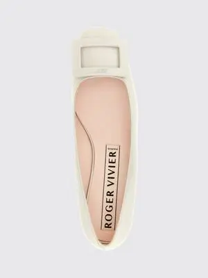 ROGER VIVIER Buckled Ballet Flats - Ice