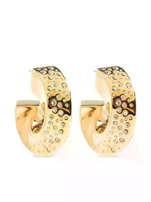 GOLDEN GOOSE Crystal-embellished Hoop Earrings - Gold