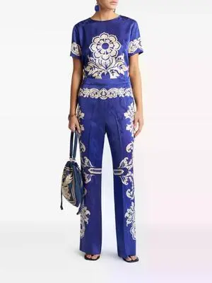 Etro Baroque Print Tapered Trousers