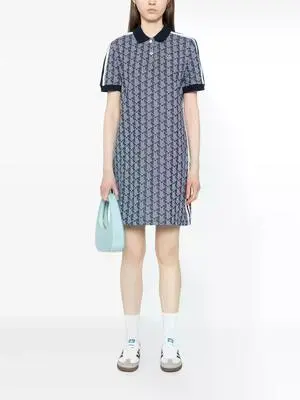 Lacoste Monogram Jacquard Polo Dress - Blue