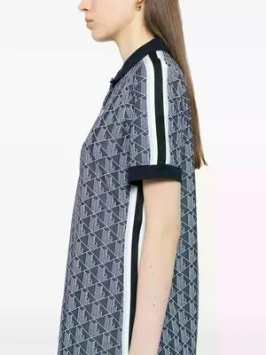 Lacoste Monogram Jacquard Polo Dress - Blue