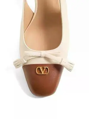 Valentino Garavani Two-tone Kidskin Slingback Pumps - Neutrals
