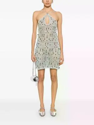 Coperni Beaded Knitted Mini Dress