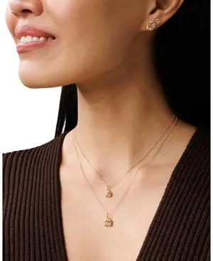 SYDNEY EVAN 14k Yellow Diamond Rose Stud Earrings