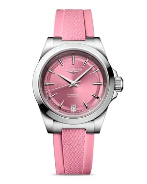 LONGINES Conquest 34mm Watch - Pink/pink