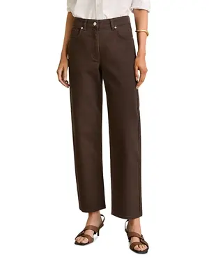 REISS Selin Straight Leg Jeans - Chocolate