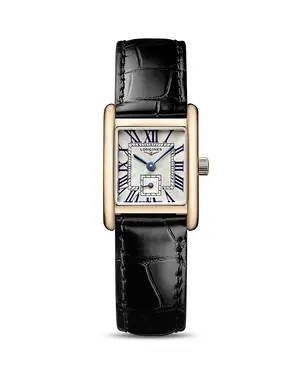 LONGINES Mini Dolcevita Watch, 22mm X 29mm - Rose/black