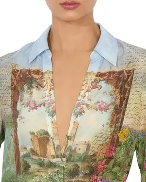 Alice + Olivia Eloise Silk Blouse - Dusk To Dawn