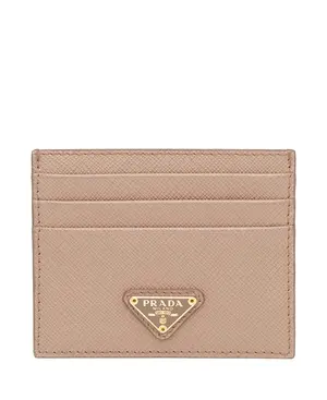Prada Saffiano Leather Card Holder Powder Pink