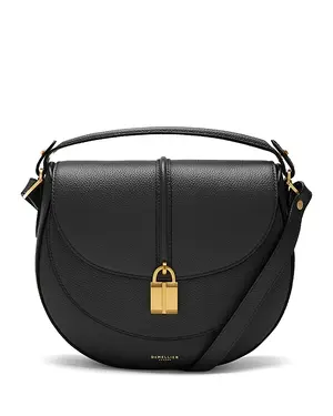 DEMELLIER Siena Small Leather Saddle Bag - Black