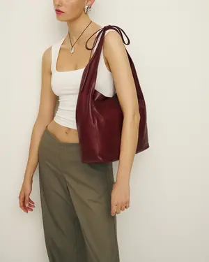 REFORMATION Vittoria Leather Tote Bag