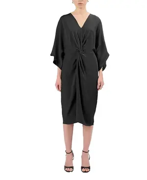 Careste Olympia Gathered Dress - Black