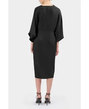 Careste Olympia Gathered Dress - Black