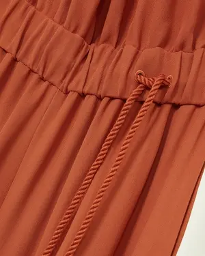 REISS Side Stripe Rope Tie Jumpsuit - Orange