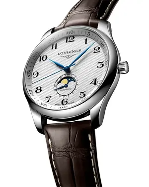 LONGINES Master 42mm Watch - White/brown