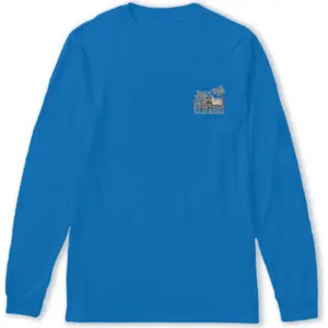 BAJA LLAMA Wavy Dayzlong Sleeve Primo Graphic Tee - Blue
