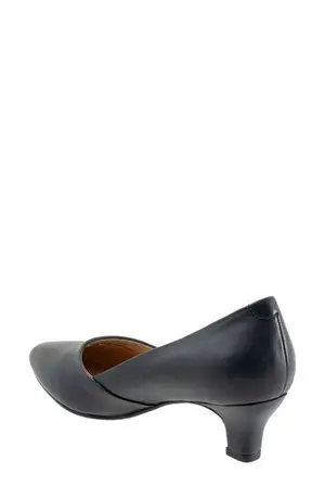 Trotters Kylie Kitten Heel Pump - Navy
