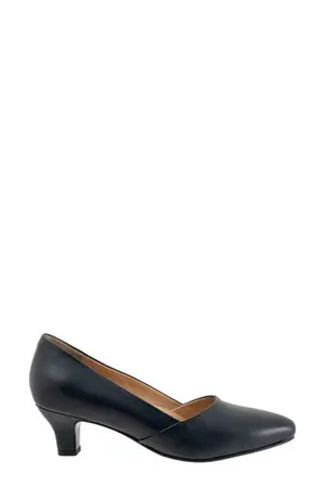 Trotters Kylie Kitten Heel Pump - Navy