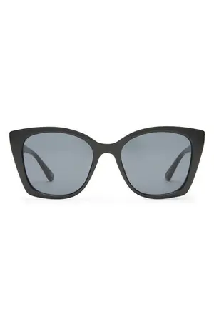 Le Specs Incantation Square Sunglasses - Black/ Smoke Mono