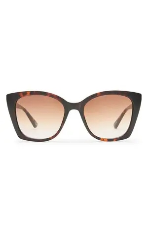 Le Specs Incantation Square Sunglasses - Tort/ Brown Grad