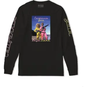 BAJA LLAMA California Goldlong Sleeve Primo Graphic Tee - Black