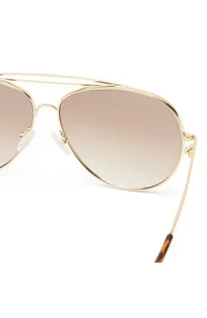 Le Specs Abracadabra Aviator Sunglasses - Bright Gold/ Brown Grad