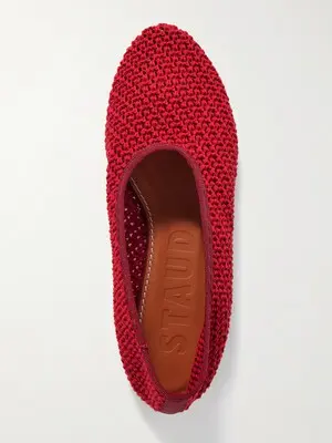 Staud Alba Crocheted Ballet Flats