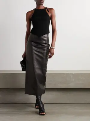 COURREGES Embellished Ribbed-knit Tank