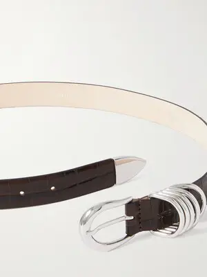 DEHANCHE Hollyhock Croc-effect Leather Belt