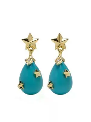 ESHVI Tear Drop Earrings - Blue