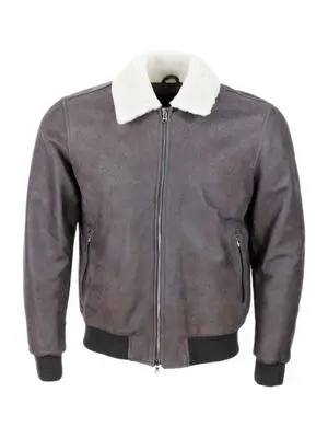 BARBA NAPOLI Leather Jacket - Brown