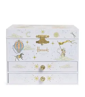 Harrods Printed Musical Jewellery Box - Blue