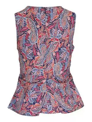 Veronica Beard Paisley-print Peplum Top