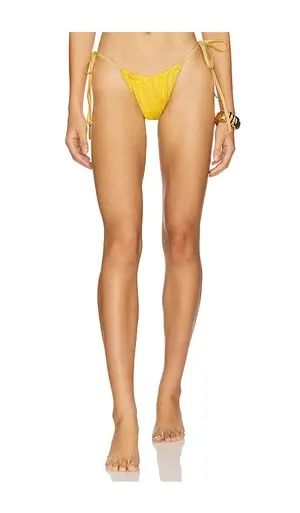 ASTA RESORT Mia Bikini Bottom Butter Yellow Sequin