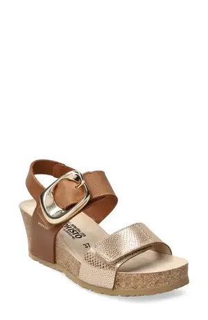 Mephisto Leandre Wedge Sandal - Light Sand Havana