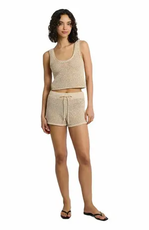Onia Crochet Knit Scoop Tank