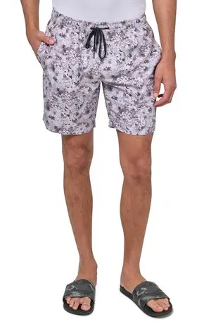 BROOKLYN BRIGADE Slim Fit Floral Swim Trunks