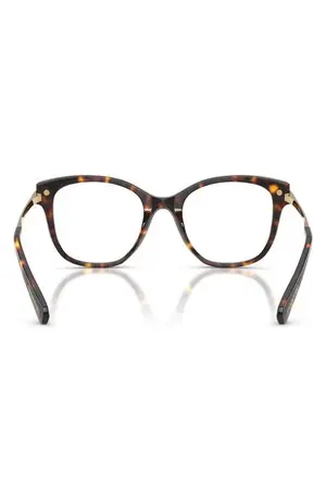 SWAROVSKI 49mm Crystal-embellished Eyeglasses - Havana/ Demo Lens