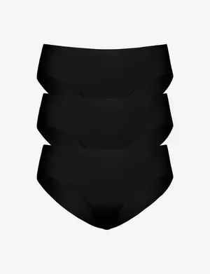 Commando Cotton Bikini 3-pack - Black