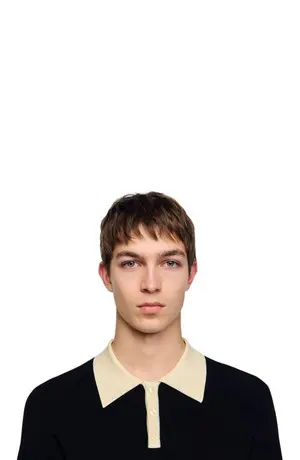 Sandro Two-tone Polo Shirt - Black