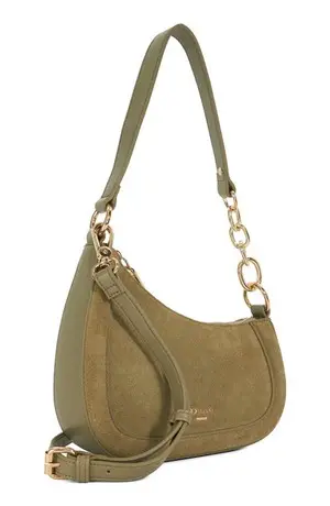 Dune London Direction Suede Shoulder Bag