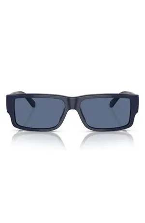 DIESEL® Rectangular Sunglasses - Shiny Blue/solid Blue