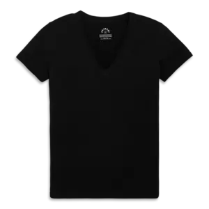 PRIMARY Classic Slub V-neck Tee - Black
