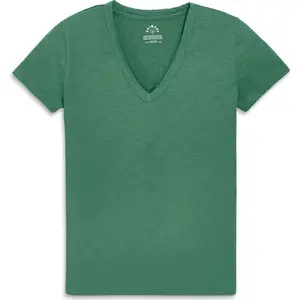 PRIMARY Classic Slub V-neck Tee - Chive