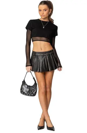 EDIKTED Rella Layered Crop Top
