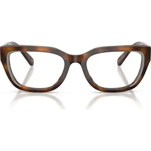 DIESEL® 52mm Rectangular Eyeglasses - Havana/ Demo