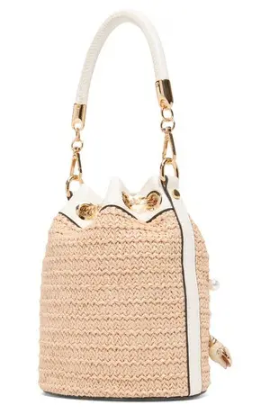 Aldo Sirenax Woven Raffia Bucket Bag