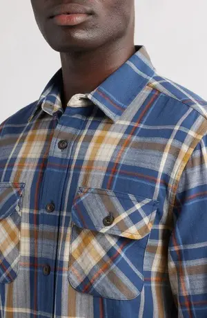 Pendleton Beach Shack Plaid Button-up Shirt - Navy Multi Plaid